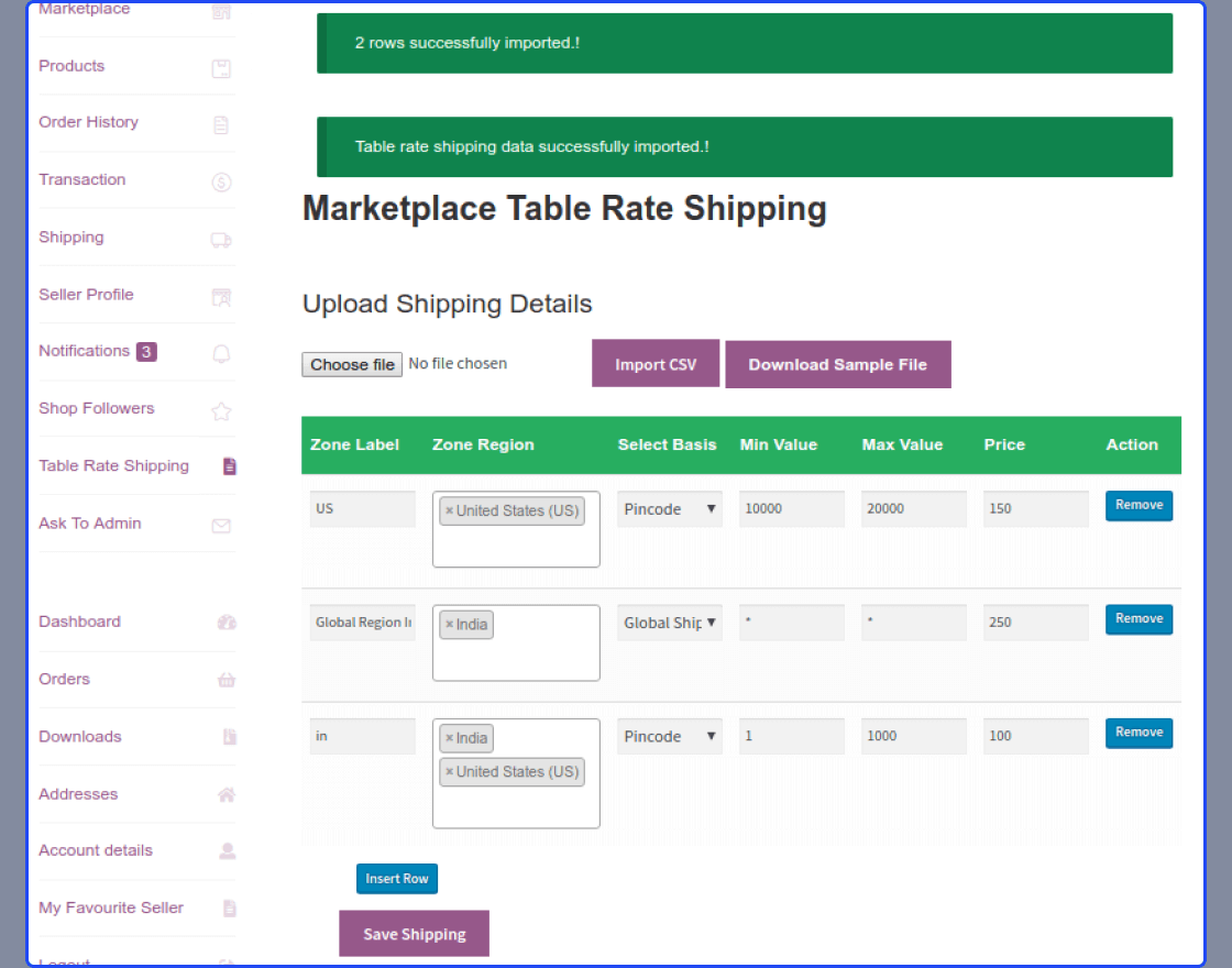 Marketplace Table Rate Shipping Plugin for WooCommerce by Webkul | CodeCanyon